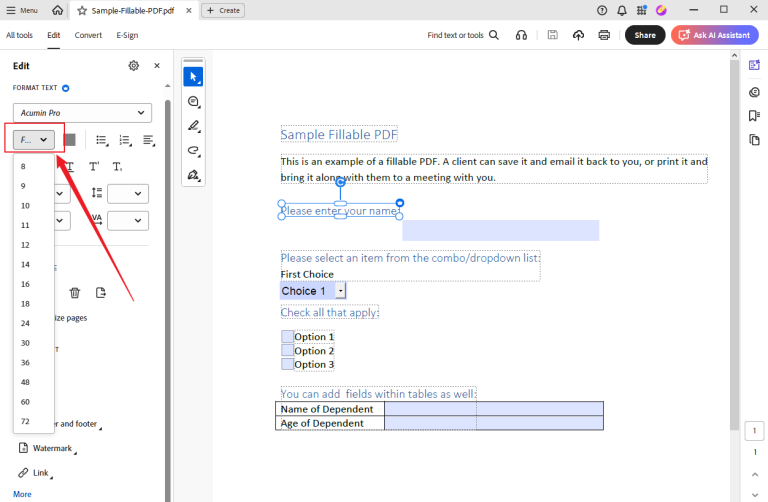 Full Guide on How to Change Font Size in PDF [5 Ways]